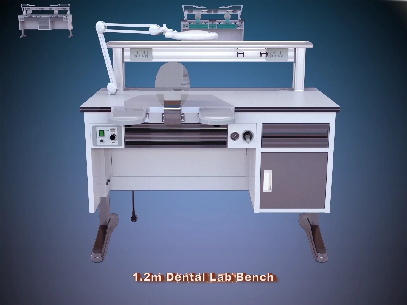 High Quality 2 Person Dental Furniture Dental Lab Work Station - Buy ...