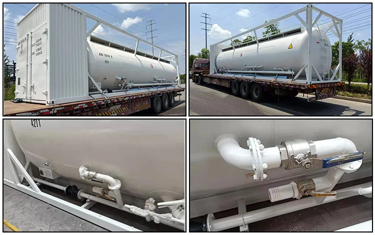 40 Feet Powder Pellet Tank Container Bulk Lime Cement Tank Container ...