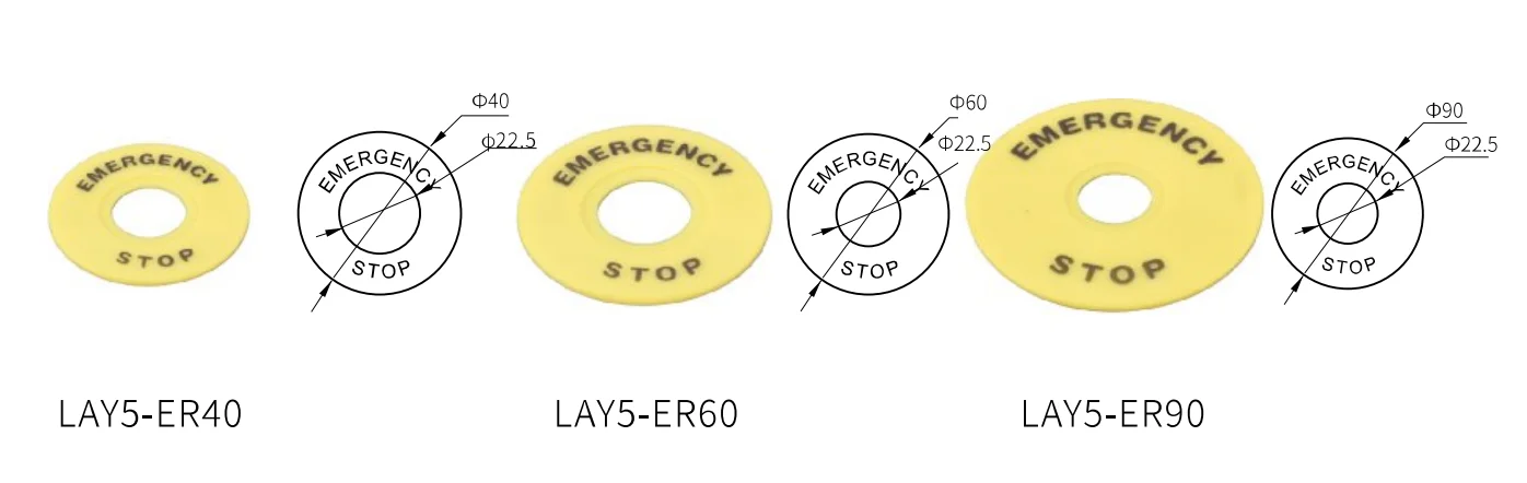 LAY5-ER60 PVC Emergency Stop Button - Waterproof & Durable