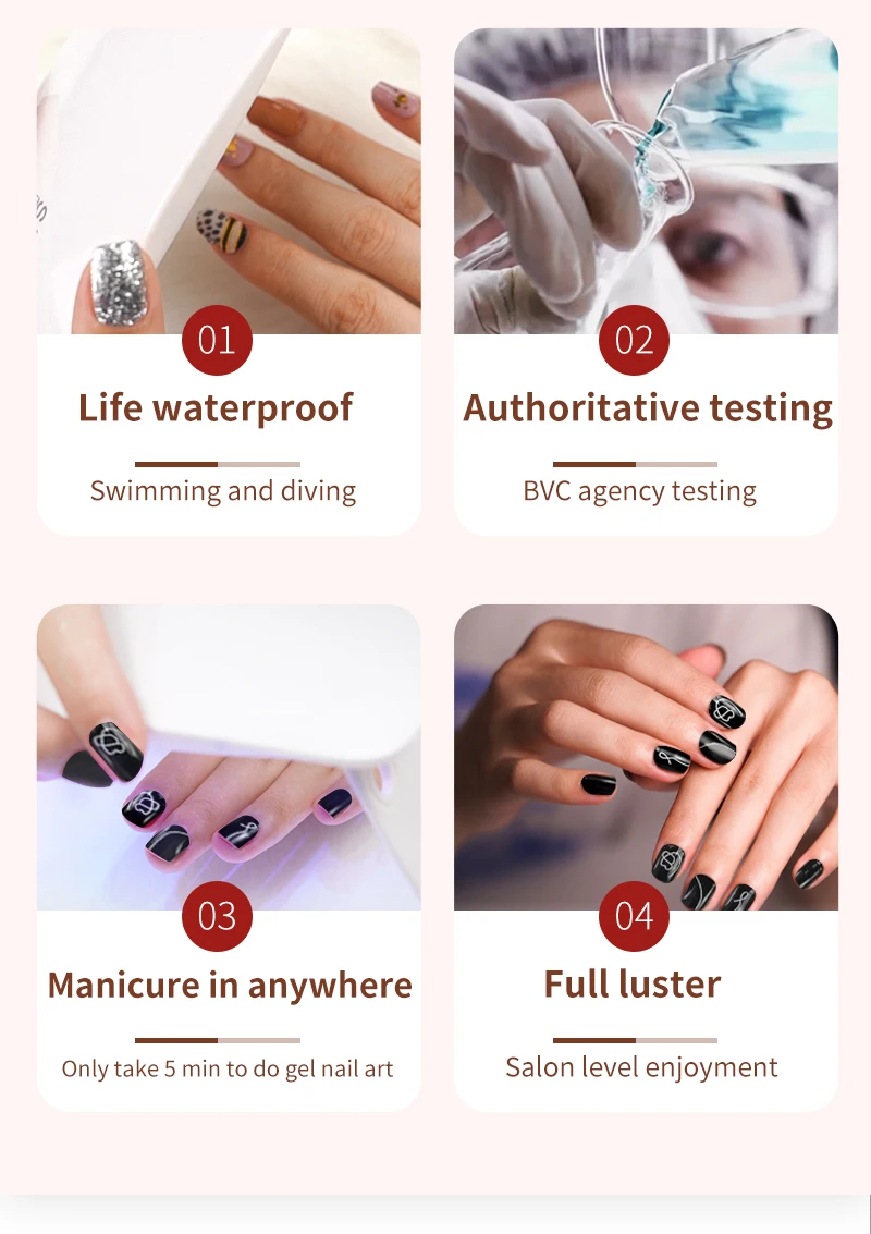 Beautysticker Factory Oem Full Gel Nail Sticker Decoration Non-toxic ...