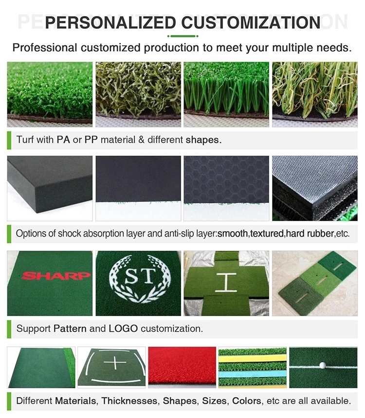 Golf Hitting Practice Driving Range Mat - Elastic Textile Fiber