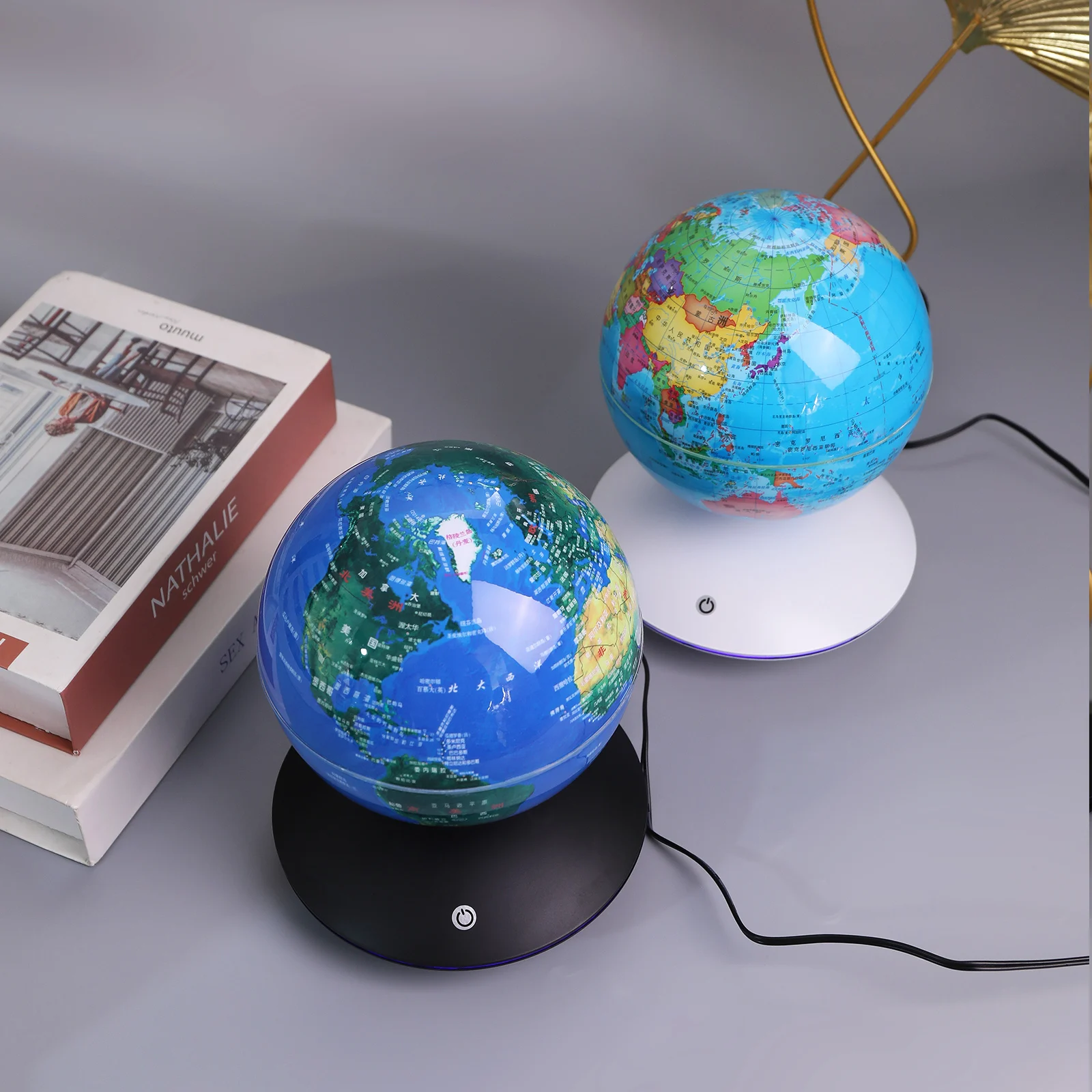 Levitating Globe Floating World Globe Rgb Lighting Magnetic Levitation ...