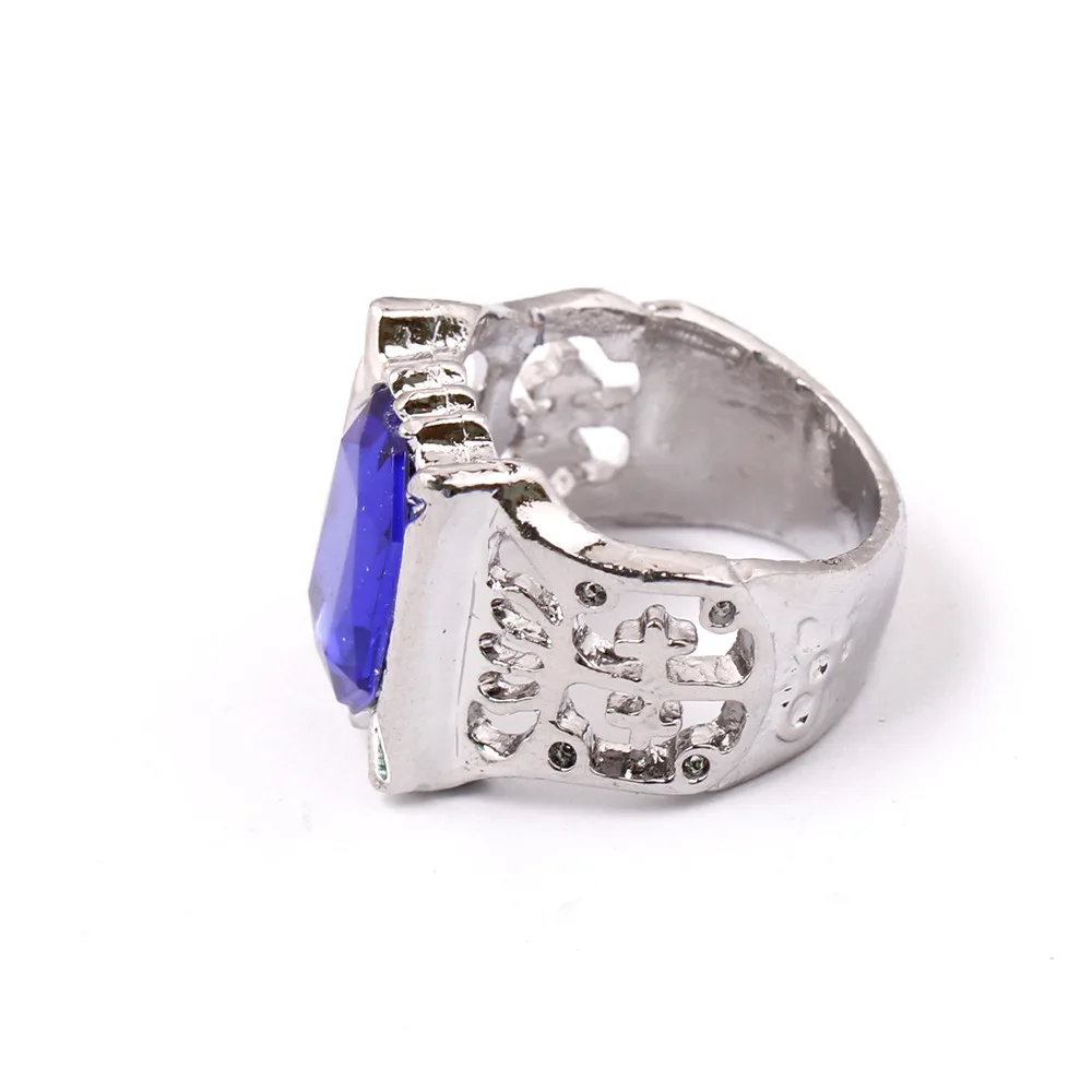 Anime Cosplay Unisex Ring Black Butler Blue Gem Ring American Size 8 ...