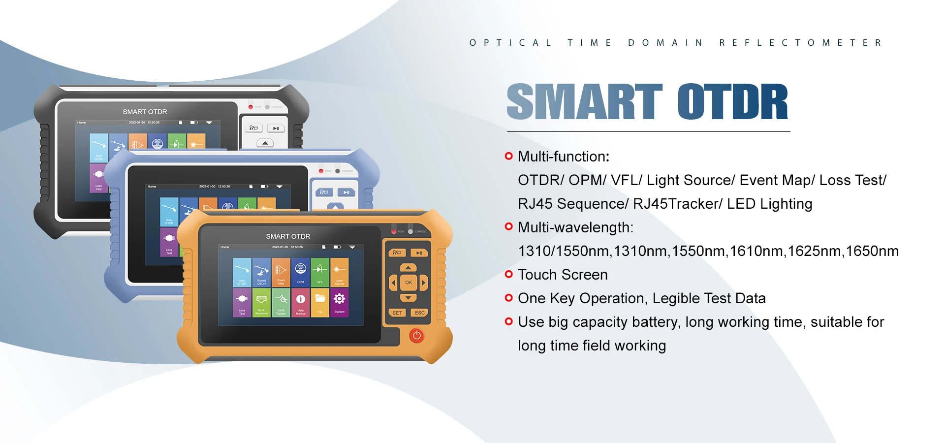 Mini OTDR - T AND M TM292 Optical Fiber Tester for FTTH
