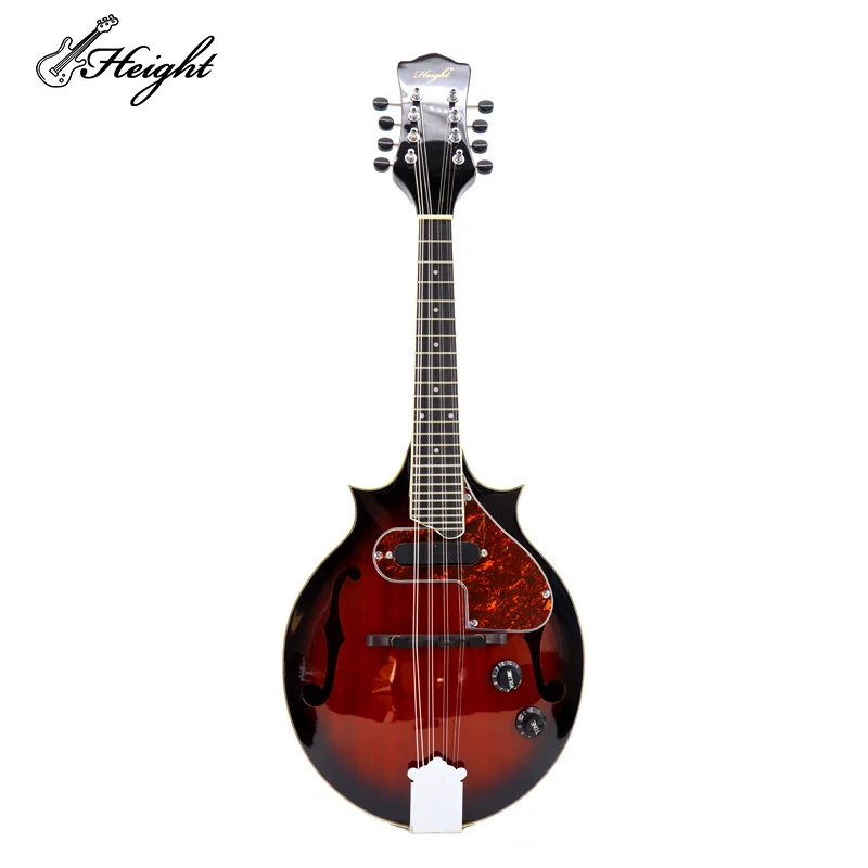 Red Electric Mandolin Instrument - Sapele Wood & Mahogany