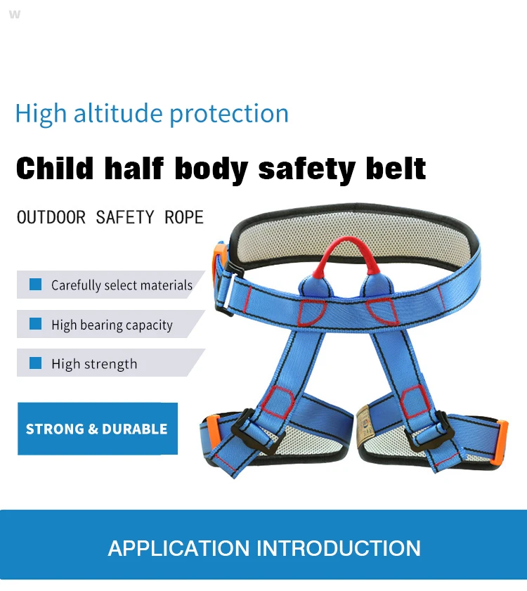 Children Harness Climbing Buckles Double Lanyard Hook Lanyard Belt ...