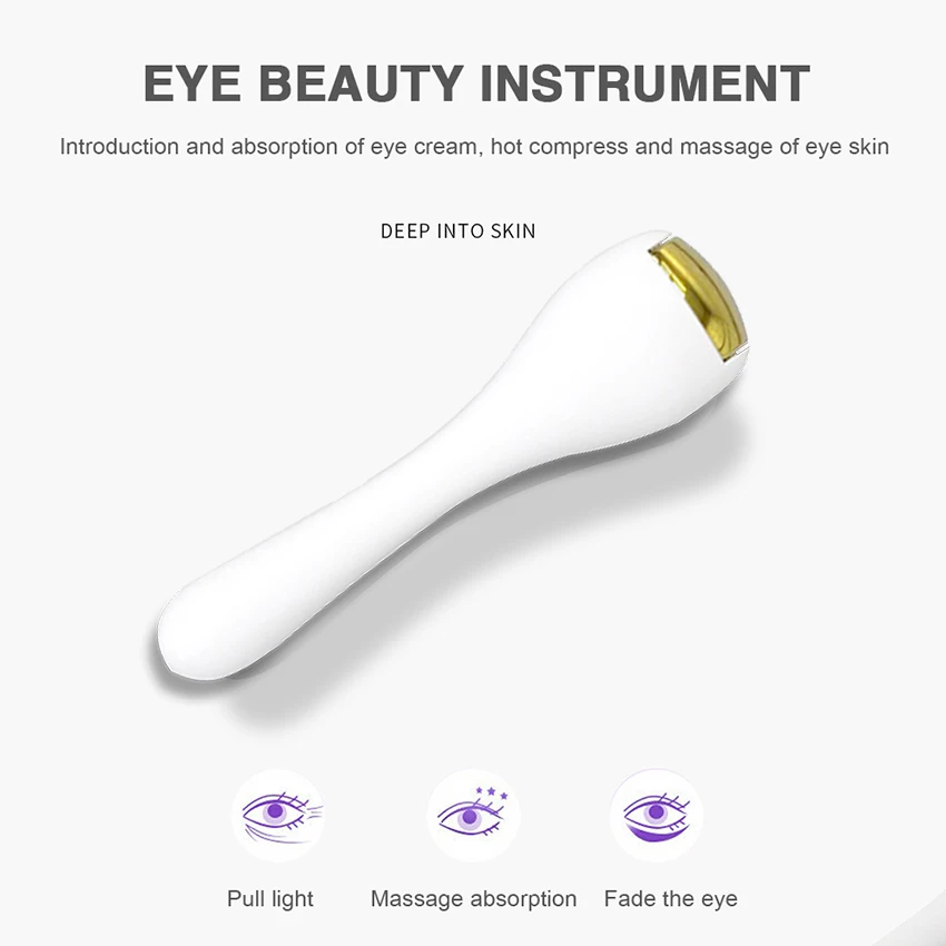 Mini 24k Gold Eyes Lips Face Yoga Ridoki Roller Massager Wrinkle Fine ...