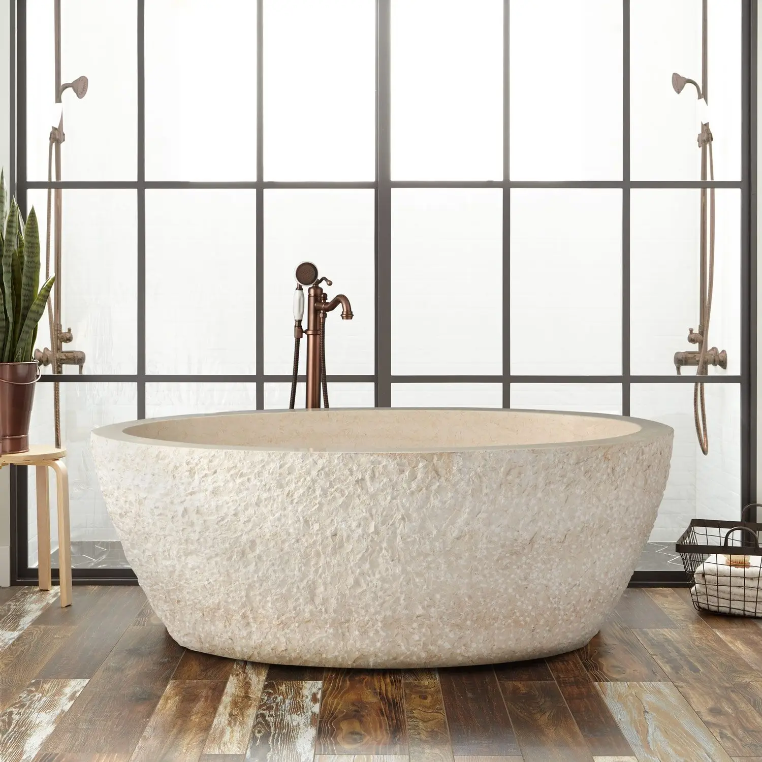 SH Stone Luxury Custom-made Arabescato Marble Modern Oval Bathtub ...