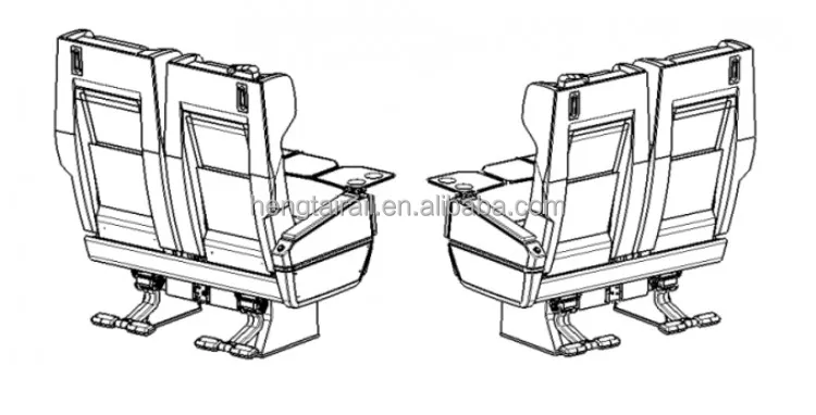 Luxury Train Passenger Seat with Fabric Cover - Durable & Comfortable