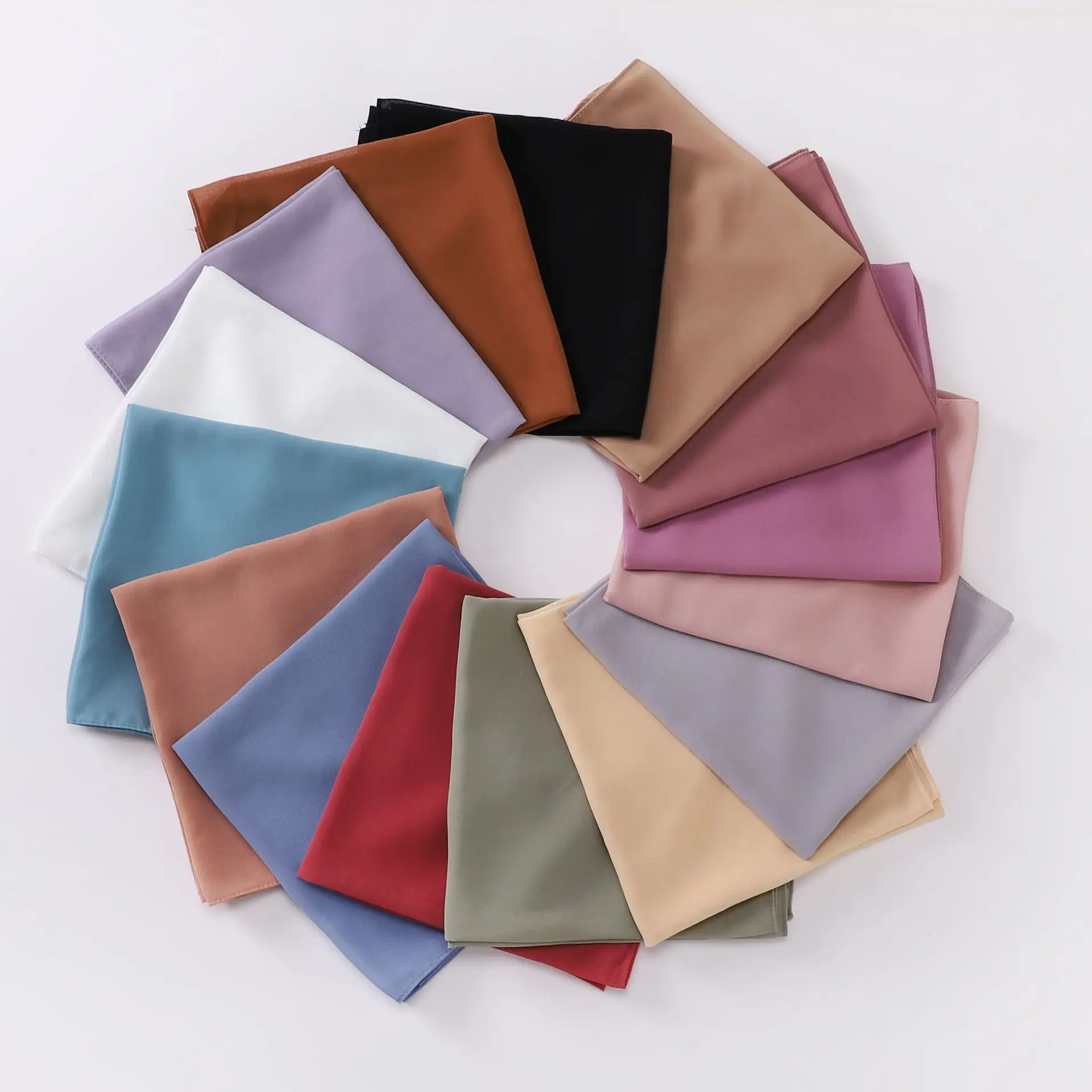 High Quality Malaysian Thick Pearl Chiffon Hijabs Short Muslim Hijab ...