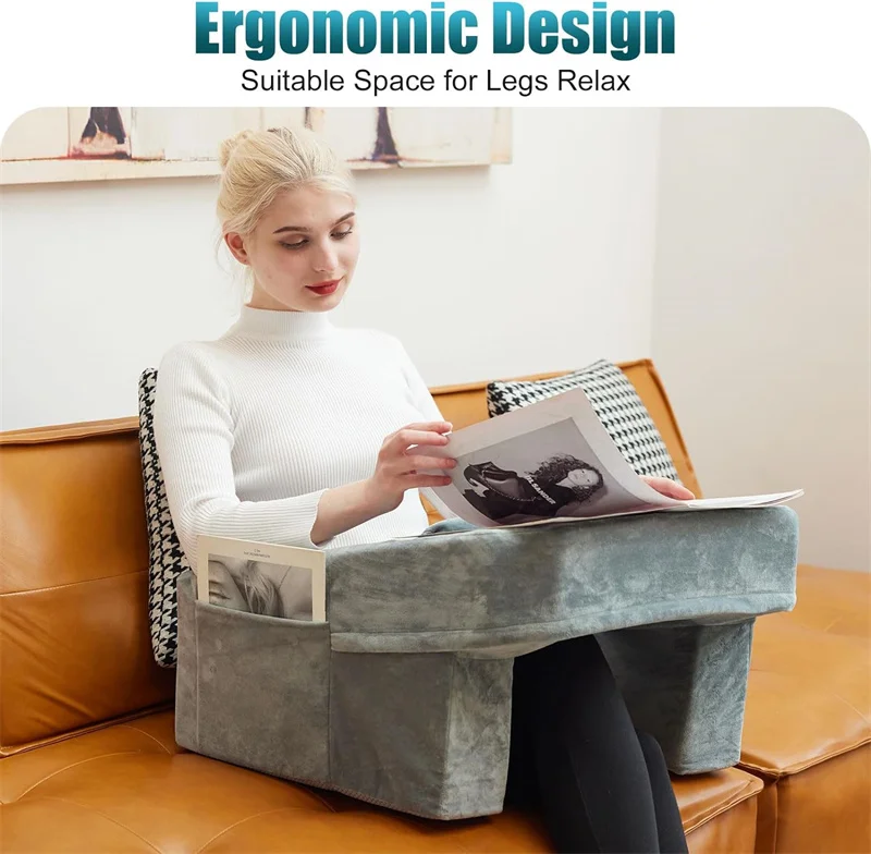 Extra Large Arm Rest Memory Foam Bed Rest Pillow for Reading