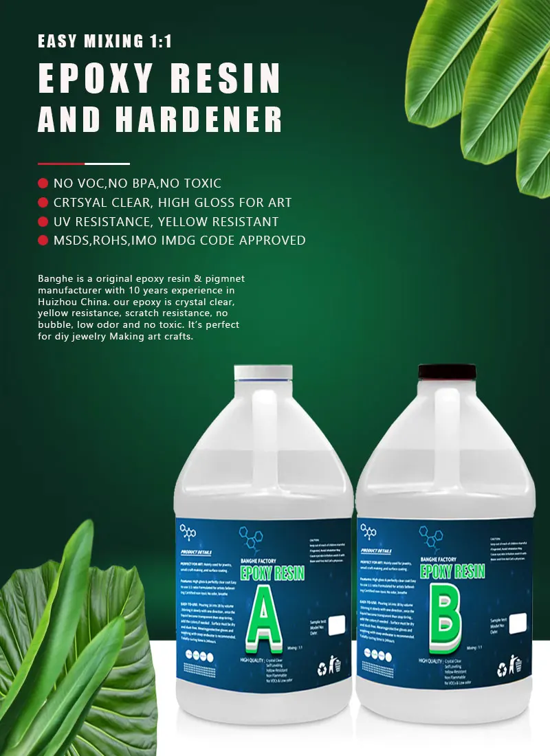 Crystal Clear 1:1 Resin Epoxy a and B Epoxy Resin and Hardener for DIY ...