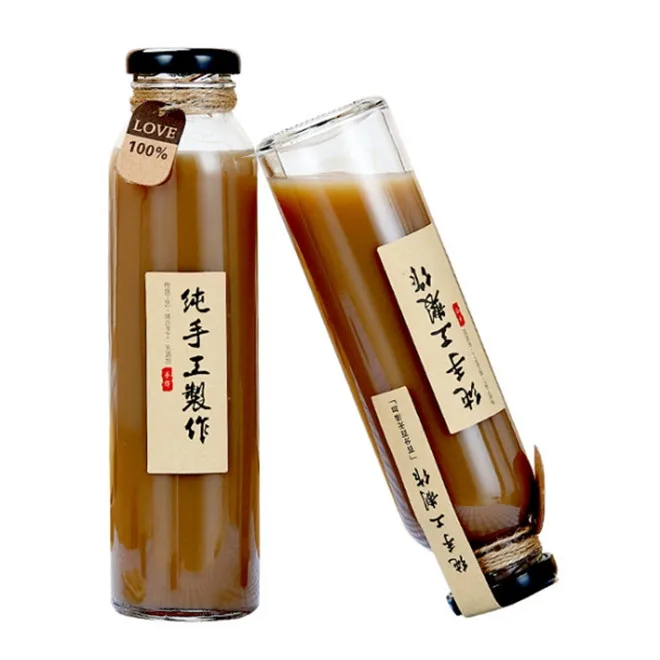 european 38mm threaded neck 300ml 10oz cold press juice beverage glass ...