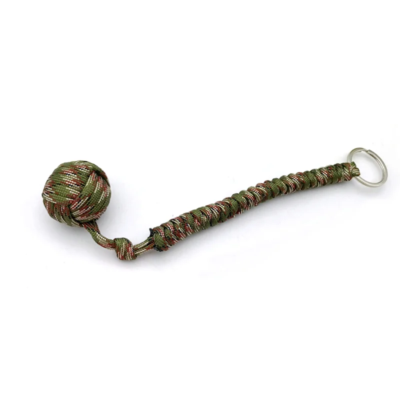 Custom Braided Lanyard Stainless Steel Ball Monkey Fist Paracord ...
