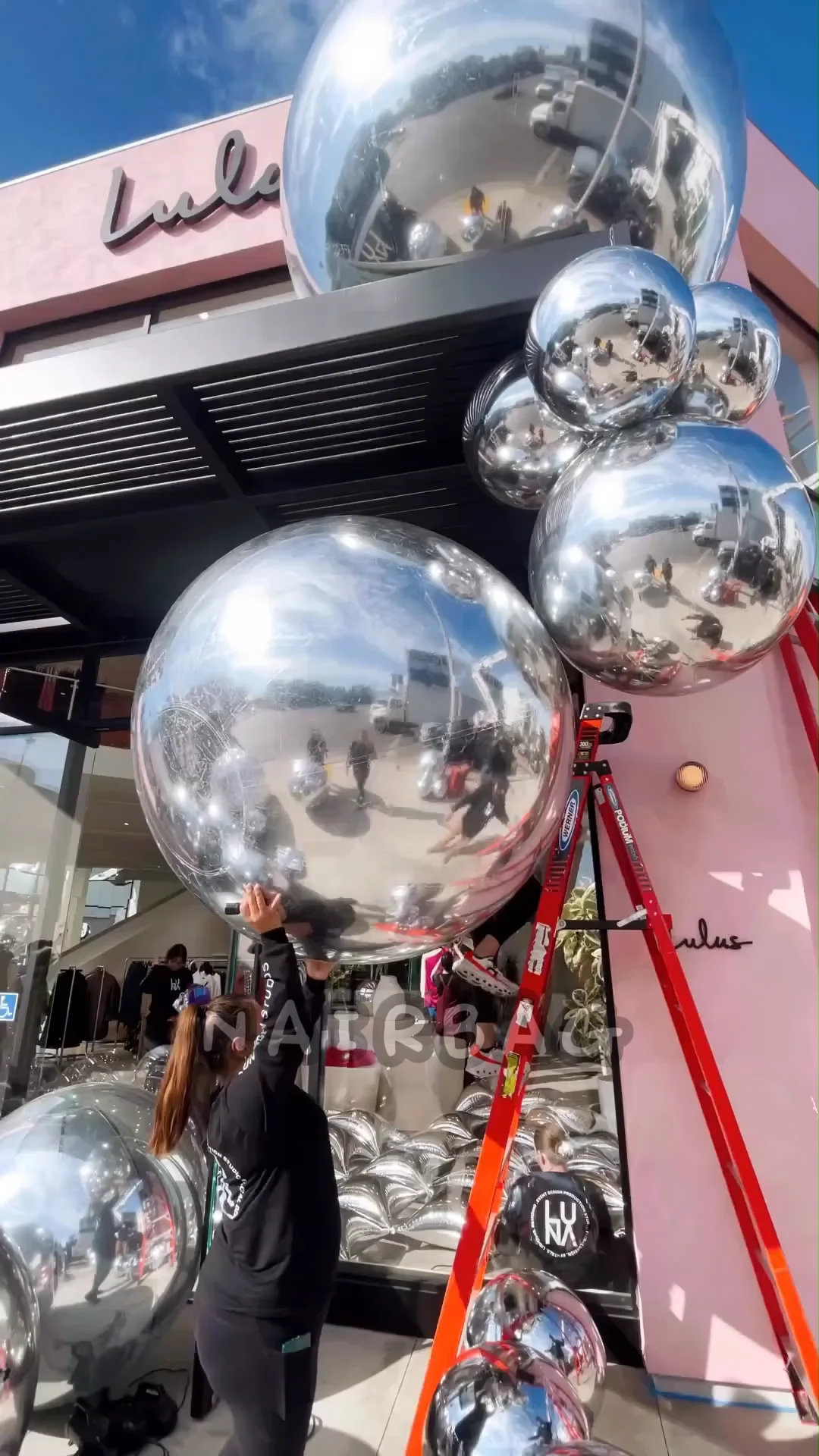 Silver Disco Mirror Balls Inflatable Mirror Balloon Sphere Pvc Chrome ...