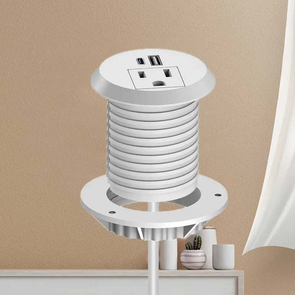 Oswell Us Power Mini Round Grommet Socket /conference Desktop Power ...