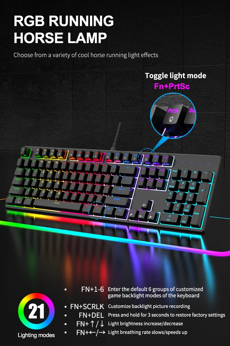 Allied Gaming Keyboard - Mechanical Punching Keyboard