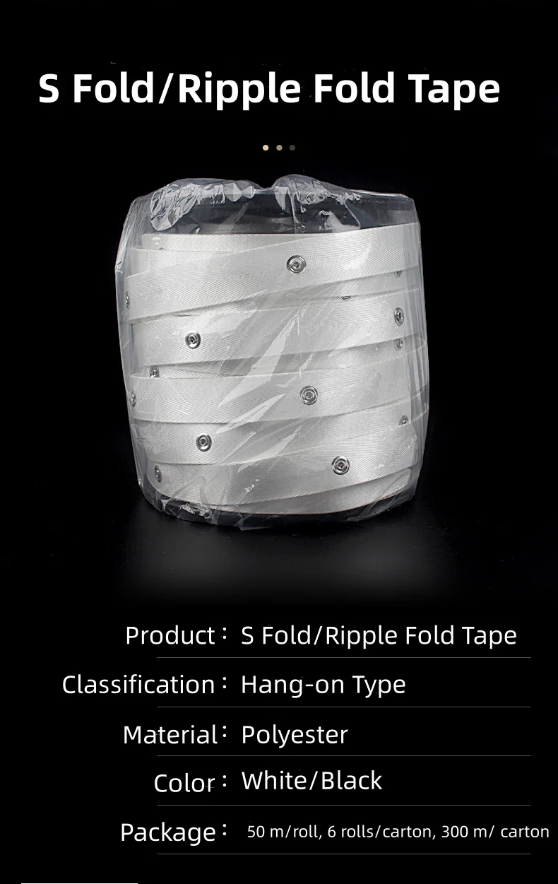 American Translucent S-Wave Curtain Heading Tape Transparent Wave ...