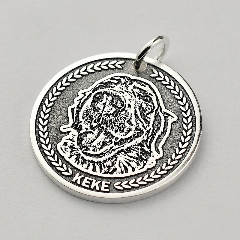 Duoying Drop Shipping Haustier Round Coin Photo Customization Pet ...