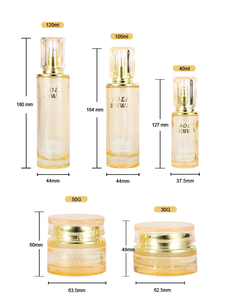 High Grade Lotion Bottled Cosmetics Glass Packaging Material Cpb Same ...