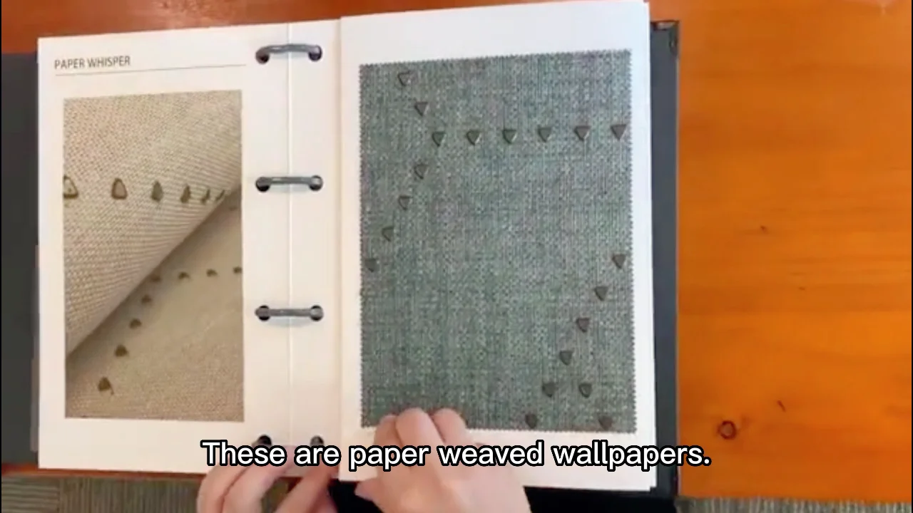 Geometric Figure Paper Weave Nature Textured Wallpaper /wall Coating ...