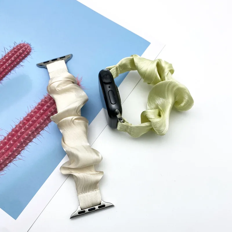 Tschick Elastic Scrunchie Strap for Apple Watch Ultra 49mm 7 8 41mm ...