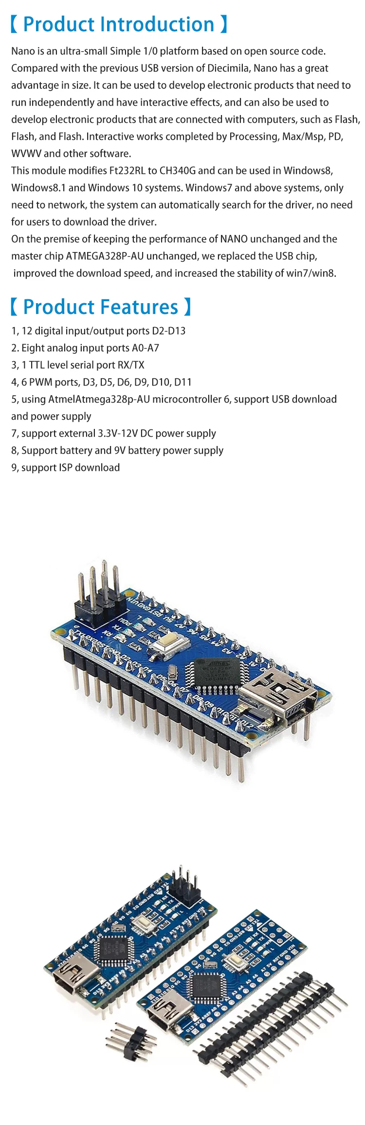 Pro Mini Atmega328p 5v/16m Module - Buy Pro Mini Atmega328p 5v/16m ...