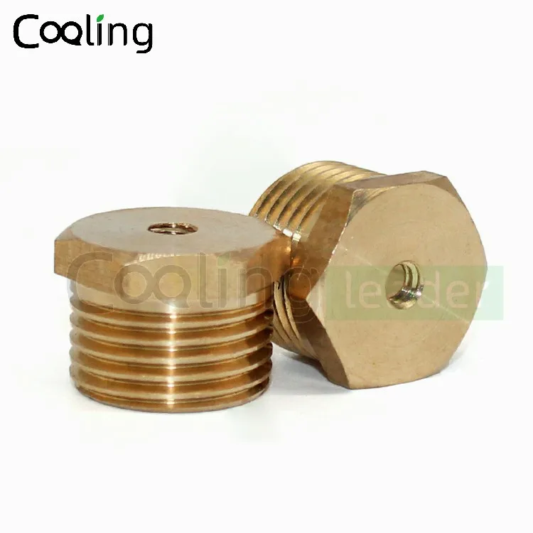 Cooling Brass End Plug End Cap Part Fittings For 1 Top 3/16 Unc Hole ...