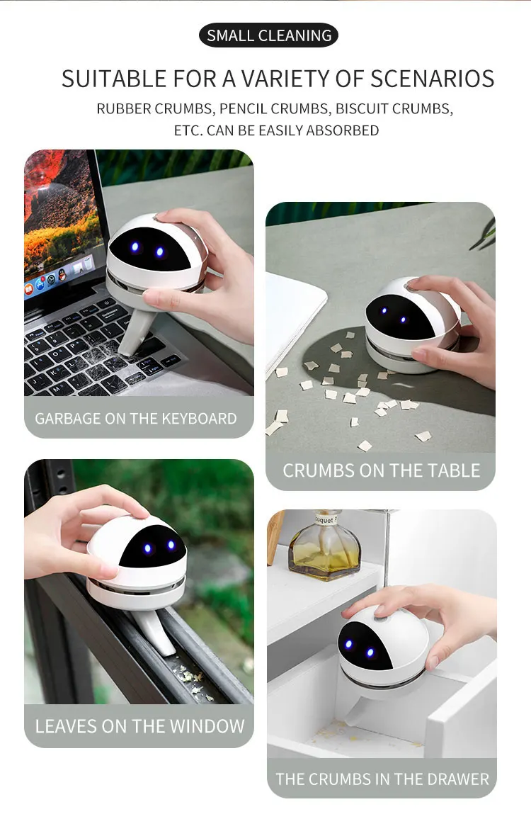 Cute Desk Vacuum Cleaner Portable Small USB Vacuum Cleaner for Dust on ...