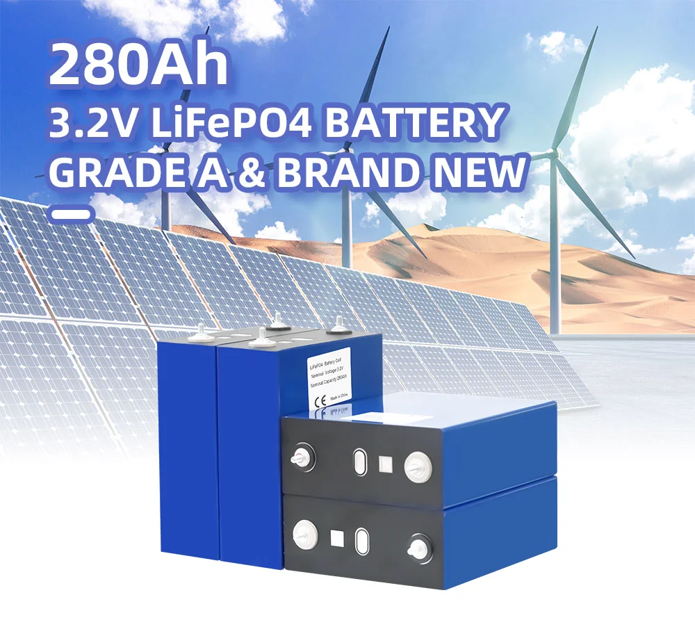 Grade a 3.2V LiFePo4 Solar Battery 280Ah-340Ah Lithium Ion Pack for ...