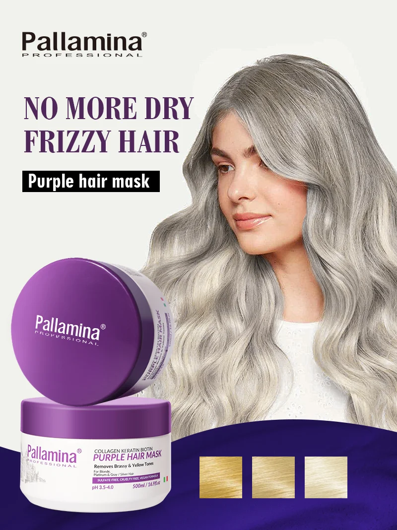 Pallamina Purple Hair Mask - Anti-Brass, Smoothing Care