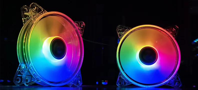 Pc Case Fans Rgb Gaming Transparent Computer Chassis Cooling Fan ...