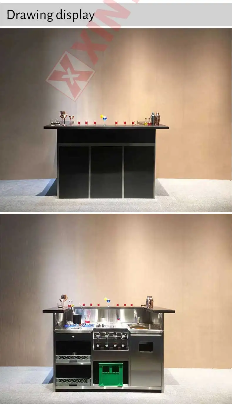 Movable Cocktail bar Commercial bar Hotel Restaurant Outdoor Cocktail ...