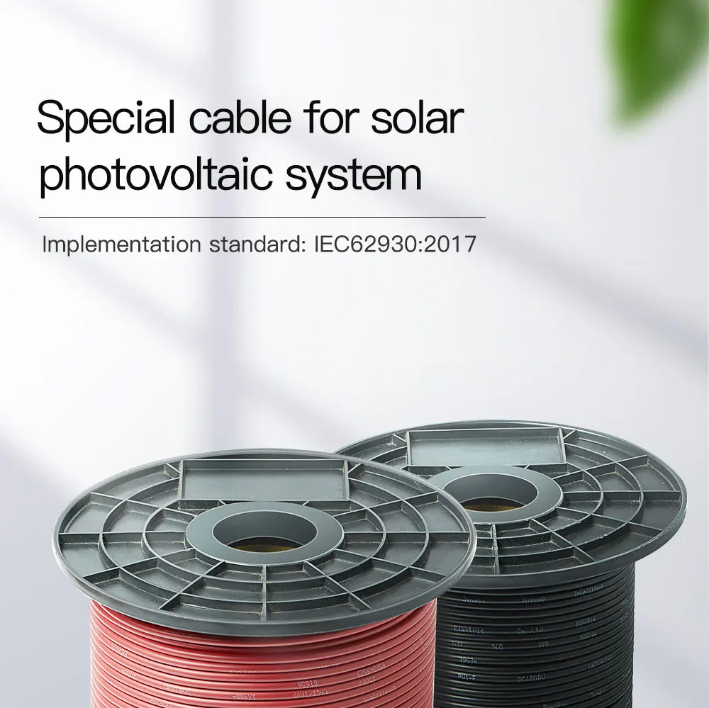 Pv Solar Panels Cable Electric Wire Black Red Irradiated Pv Cable ...