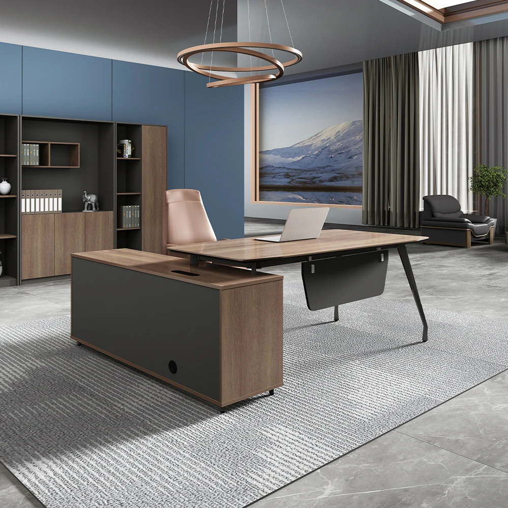 Metal Leg Office Table Executive Desk With Chair Ceo Office Furniture ...