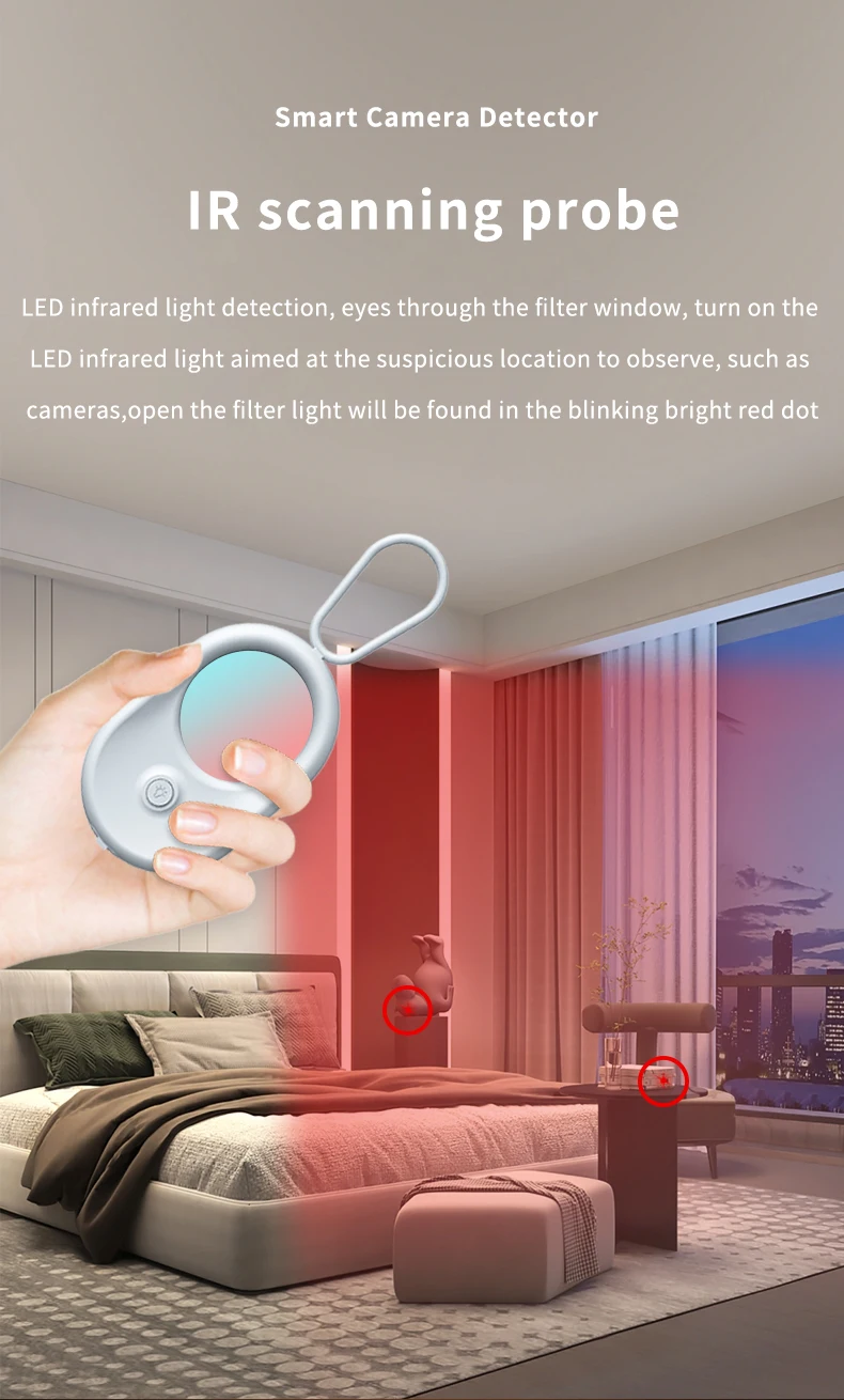 Cheap T02 Anti Spy Hidden Camera Detector Infrared Scanner Anti Spy ...