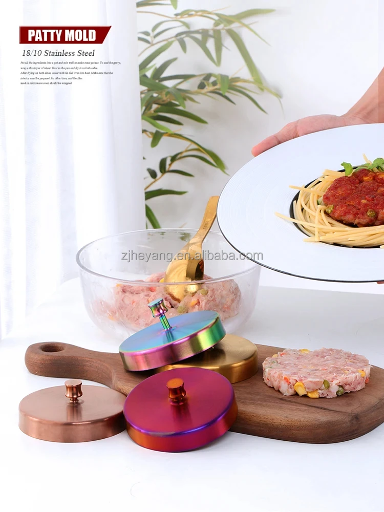 Stainless Steel Burger Beef Meatloaf Stamper Mold Party Bbq Mold Bbq ...