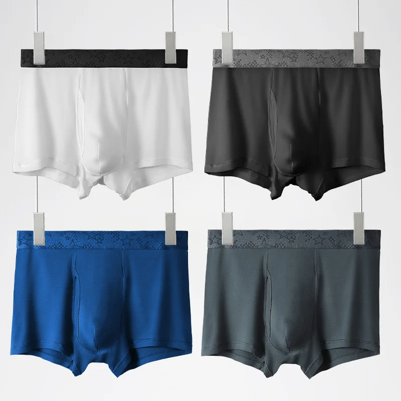 Men's Underwear Custom Logo Mens Modal Boxer Briefs Comfortable ...