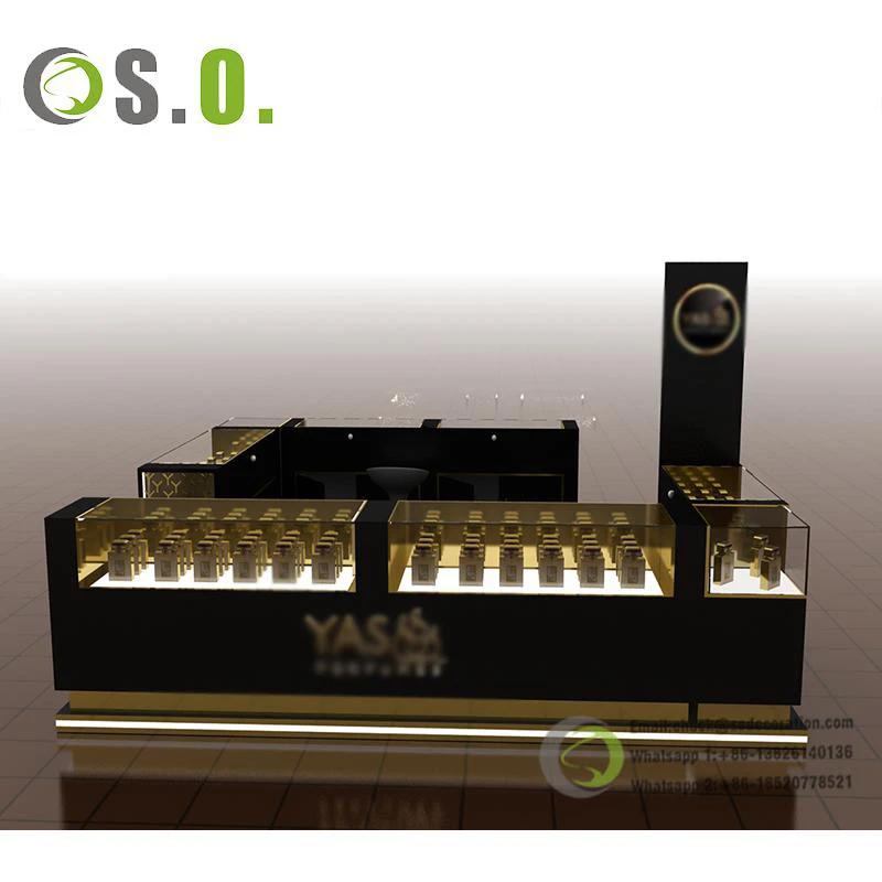 Glass Perfume Display Cabinet Perfume Kiosk Display Glass Showcase ...