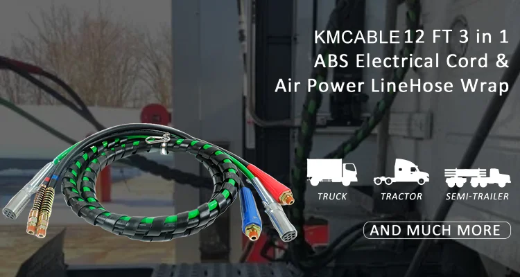 12FT 3 in 1 Semi Truck Air Hose Kit - Heavy Duty & Reliable