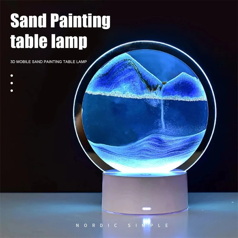 Creative Quicksand Lamp Led Sandscape Lamp Decorative Sandscape Table ...