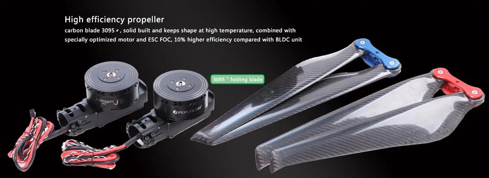 Flycolor Foc F8 5-12s High Thrust Power Motor Esc 3095 Folding ...