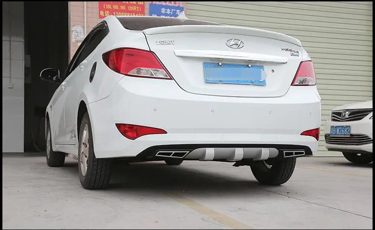 For Hyundai Verna Body Kit Spoiler 2011-2016 For Accent Abs Rear Lip ...
