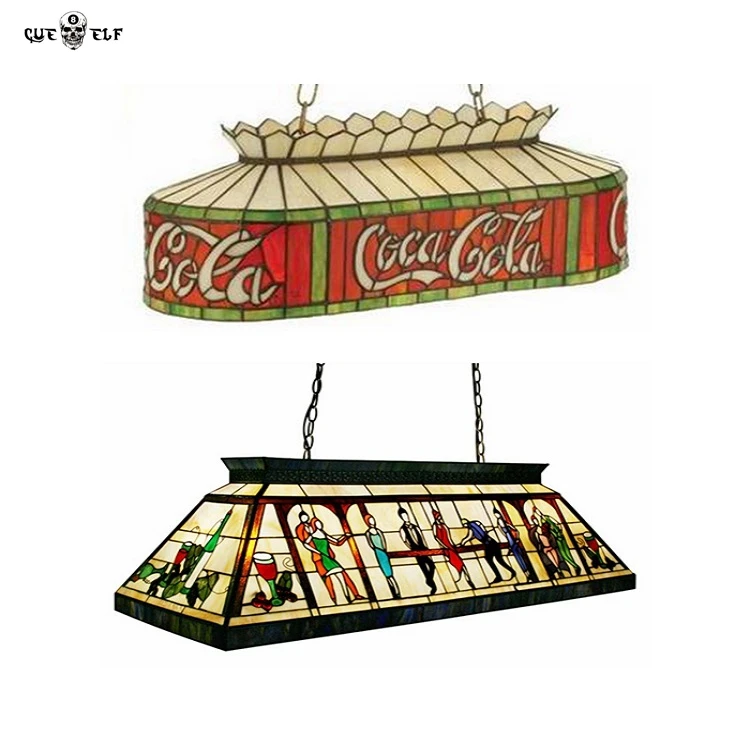 Stained Glass Billiard Table Chandelier Lamp | Classic European Style ...