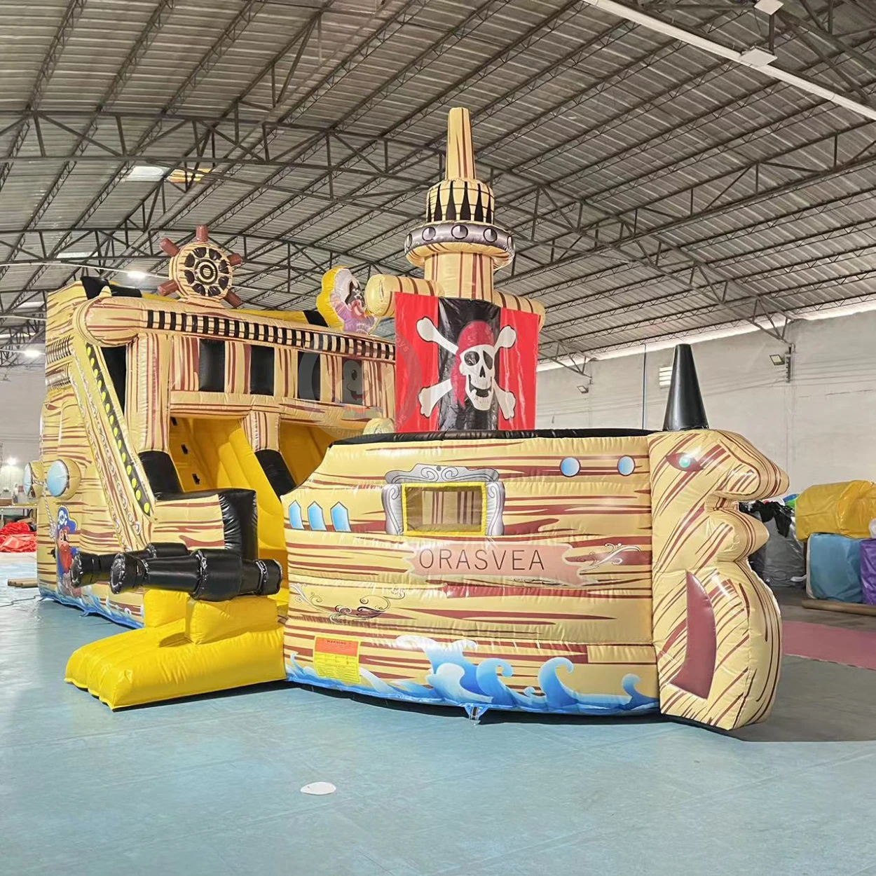Giant Inflatable Pirate Ship Slide Pirate Bouncy Slide Obstacle Ship ...