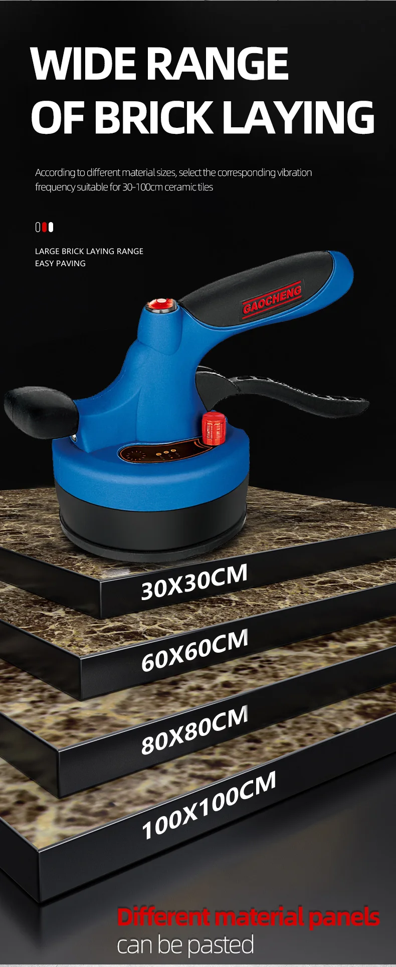 6011 Automatic Hand Held Electric Tile Laying Vibrator For Ceramic Tile ...