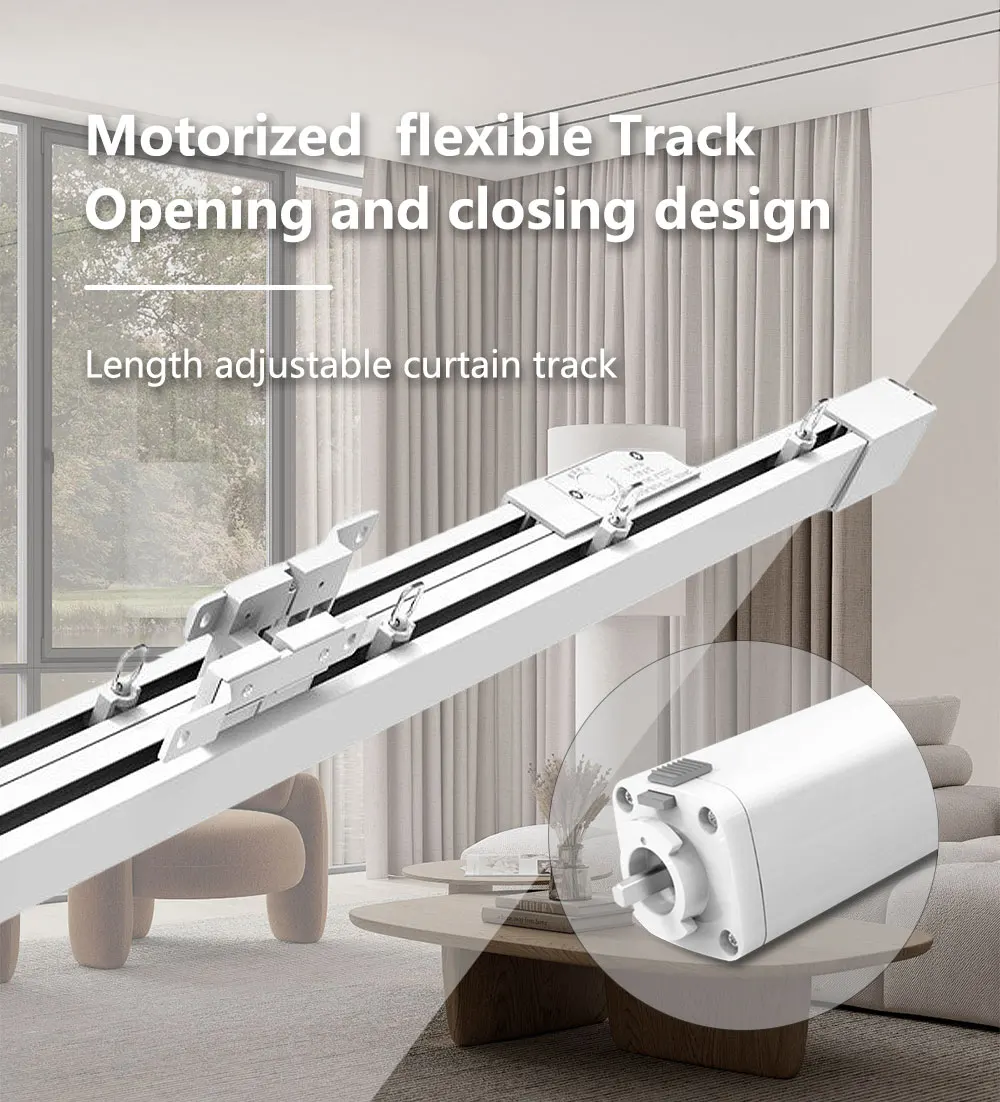 Tuya Wifi Smart Curtain Motor Opener Aluminum Motorized Control Curtain ...