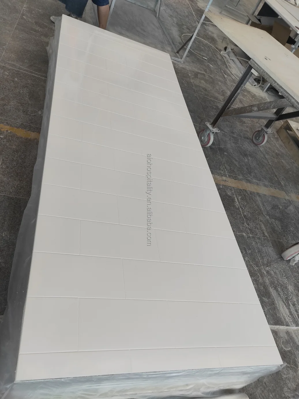 6''x12'' Tile Pattern Cultured Marble Tub Surround Shower Surround ...