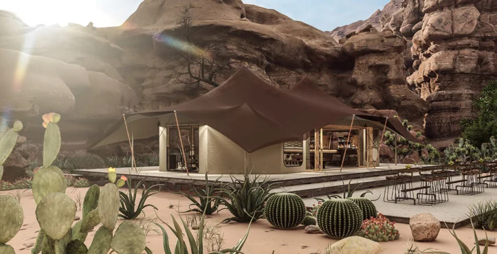 Luxury Eco-Friendly Glamping Tents with Bathroom & Two Bedrooms - OEM