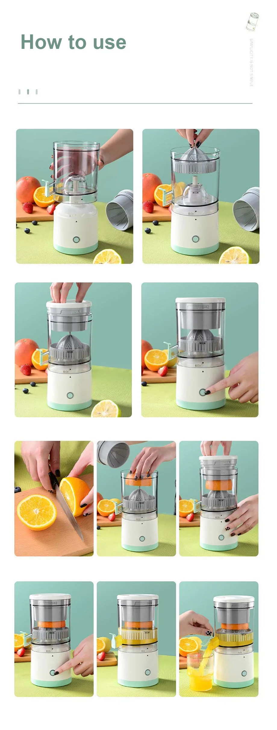 Smart Kitchen Appliances Fresh Fruit Mixer Mini Portable Cold Press ...